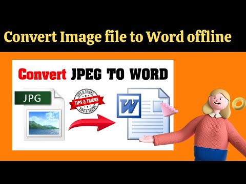How to Convert Image to Word Document | Jpg to Word Converter offline Free Editable