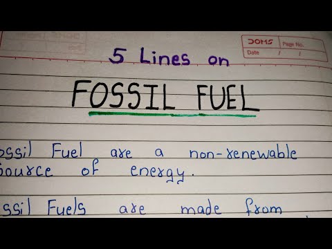 5 lines on Fossil Fuel / Essay on Fossil Fuel in english/ Few Sentences about Fossil Fuel