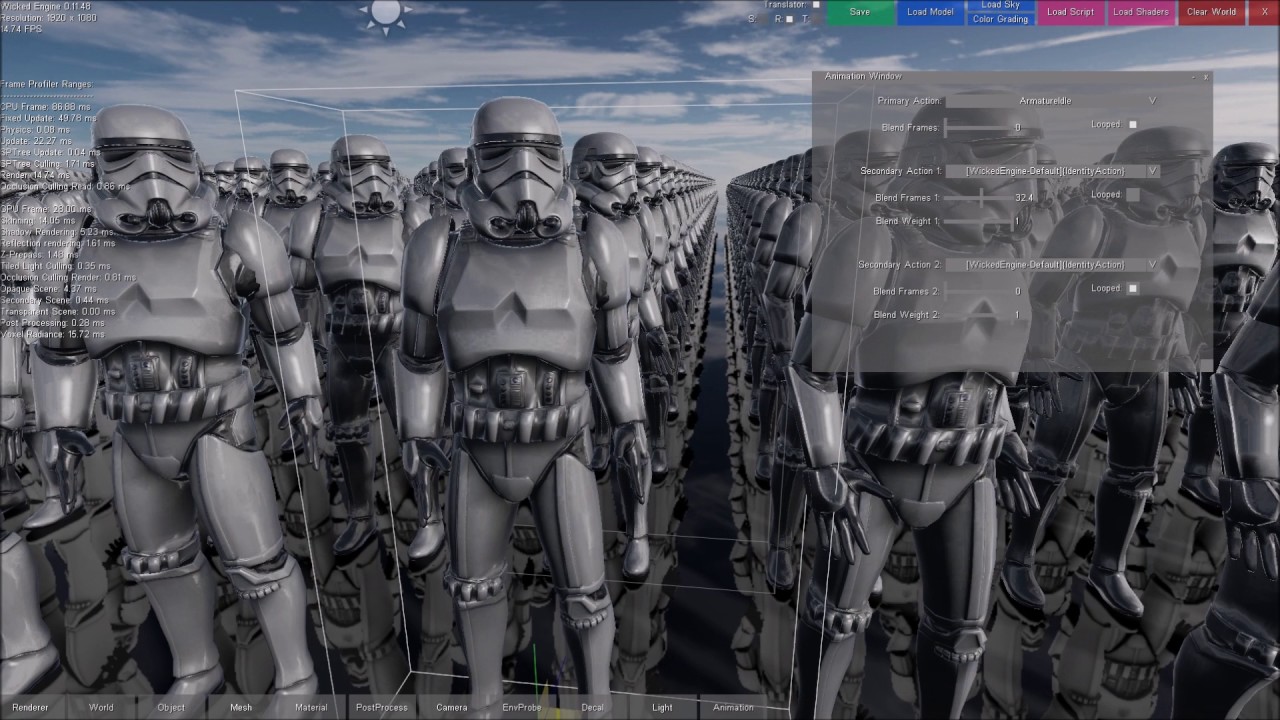 Wicked Engine - Crowd animation [C++][DX11]