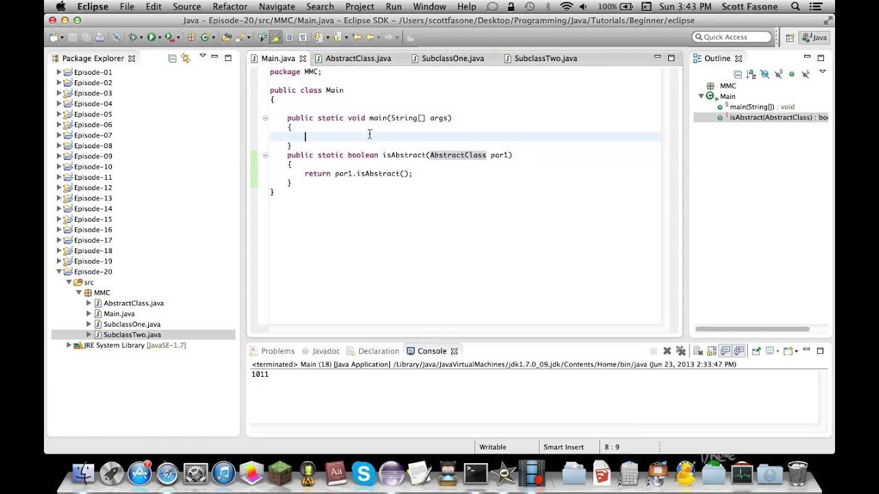 Java Tutorials: Episode 20 - Abstract/Final Classes and Methods