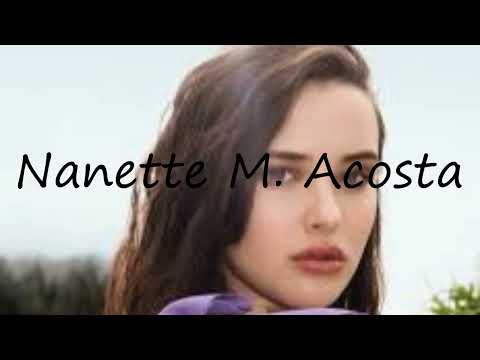 How to pronounce Nanette M. Acosta in English?