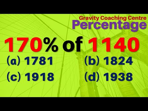 Q123 | 170% of 1140 is | Percentage | Gravity Coaching Centre