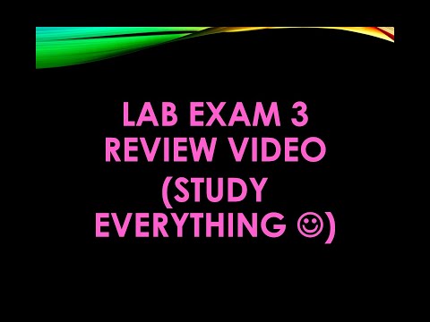 Lab Exam 3 Review