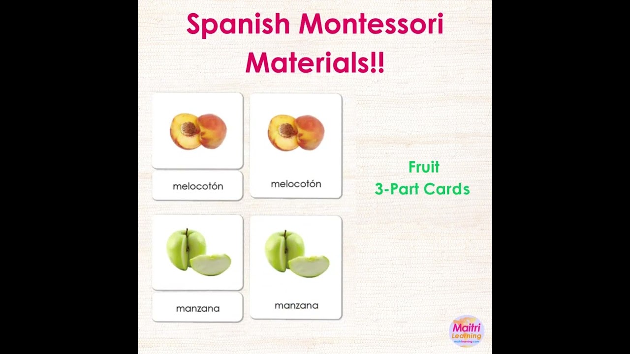 Spanish Montessori Materials! #montessori #espanol