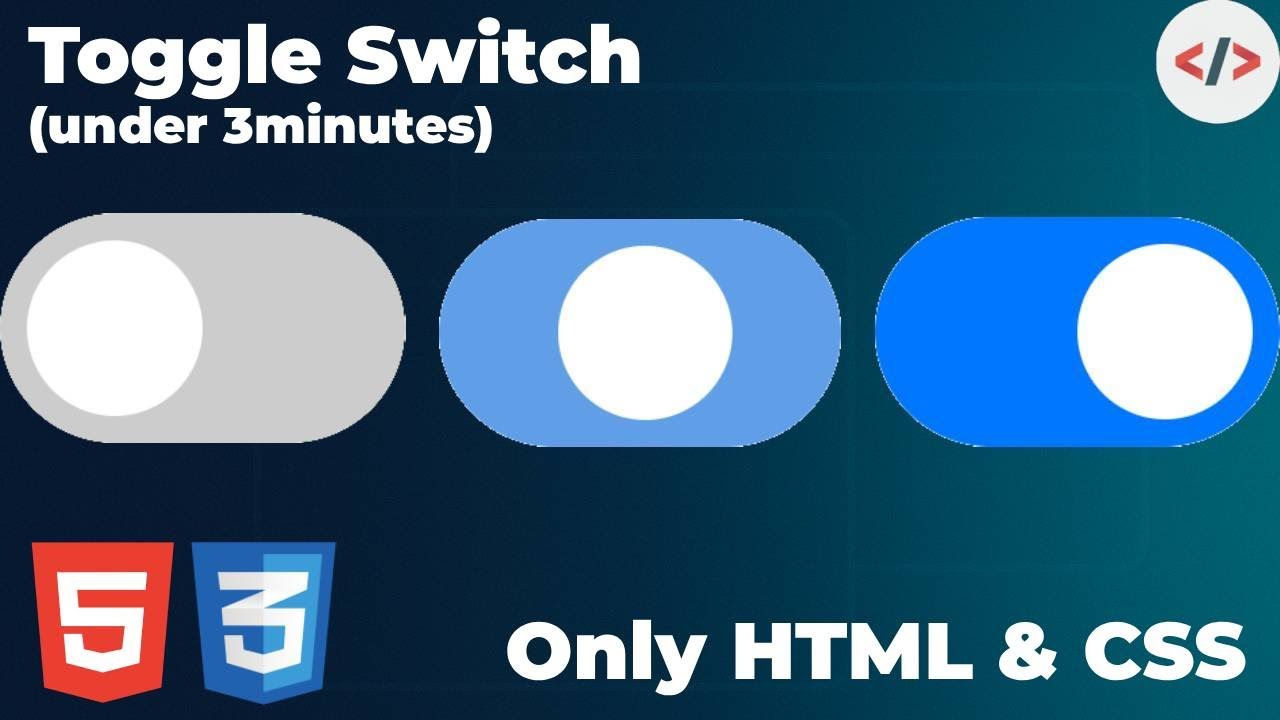 💡 Create a Toggle Switch with HTML & CSS Only (Under 3 Minutes!)