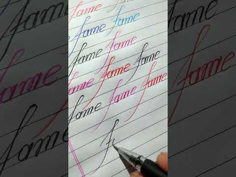 word"fame"how to write fancy writing #shorts