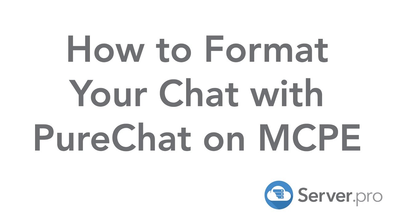 How to Format Your Chat with PureChat - Minecraft Bedrock