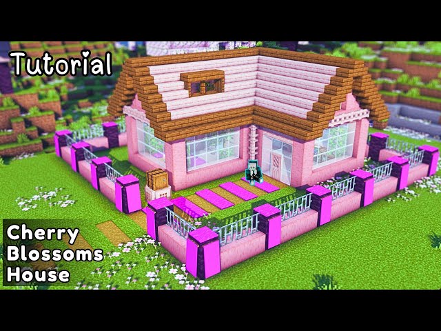 🌸Cherry Blossoms House | Simple Design with Tutorial too! [4] Minecraft Map