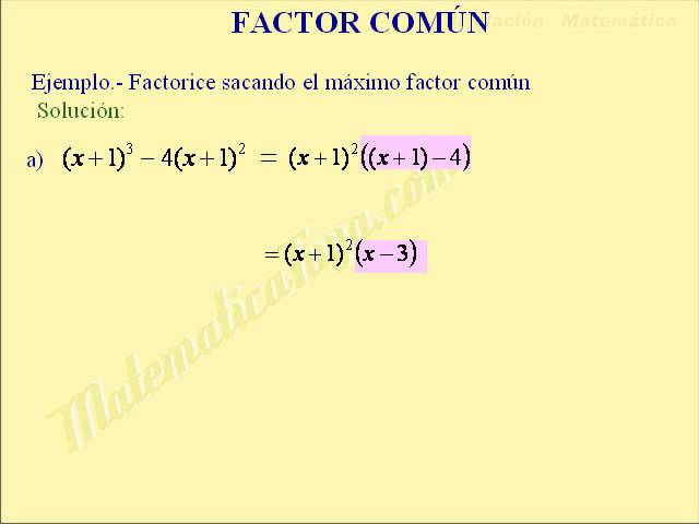 Factorizacion Por Factor Comun Factor Común Por Agrupación De