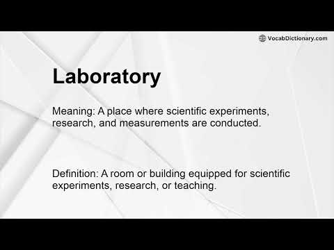 Laboratory Meaning