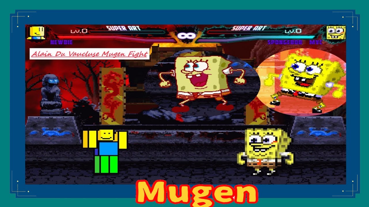Mugen : Newbie Vs Spongebob (Three Battle) (Request)
