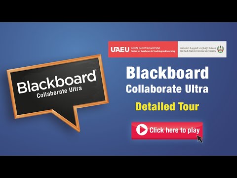 Blackboard Collaborate Ultra - Detailed Tour (Instructors)
