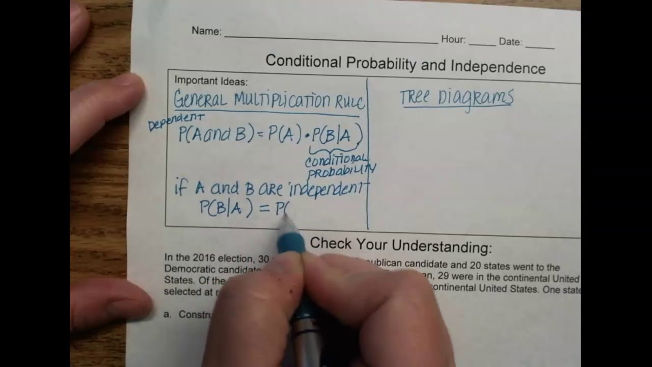 Conditional Probability and Tree Diagrams