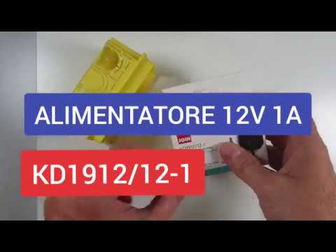Alimentatore per telecamere 12V 1A - Applicazione TVCC - Modello KD1912-12/1