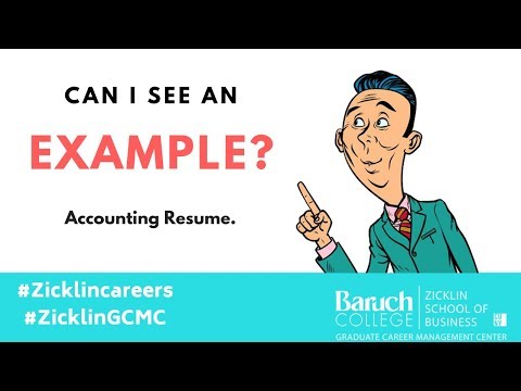 Example of an Accounting Resume
