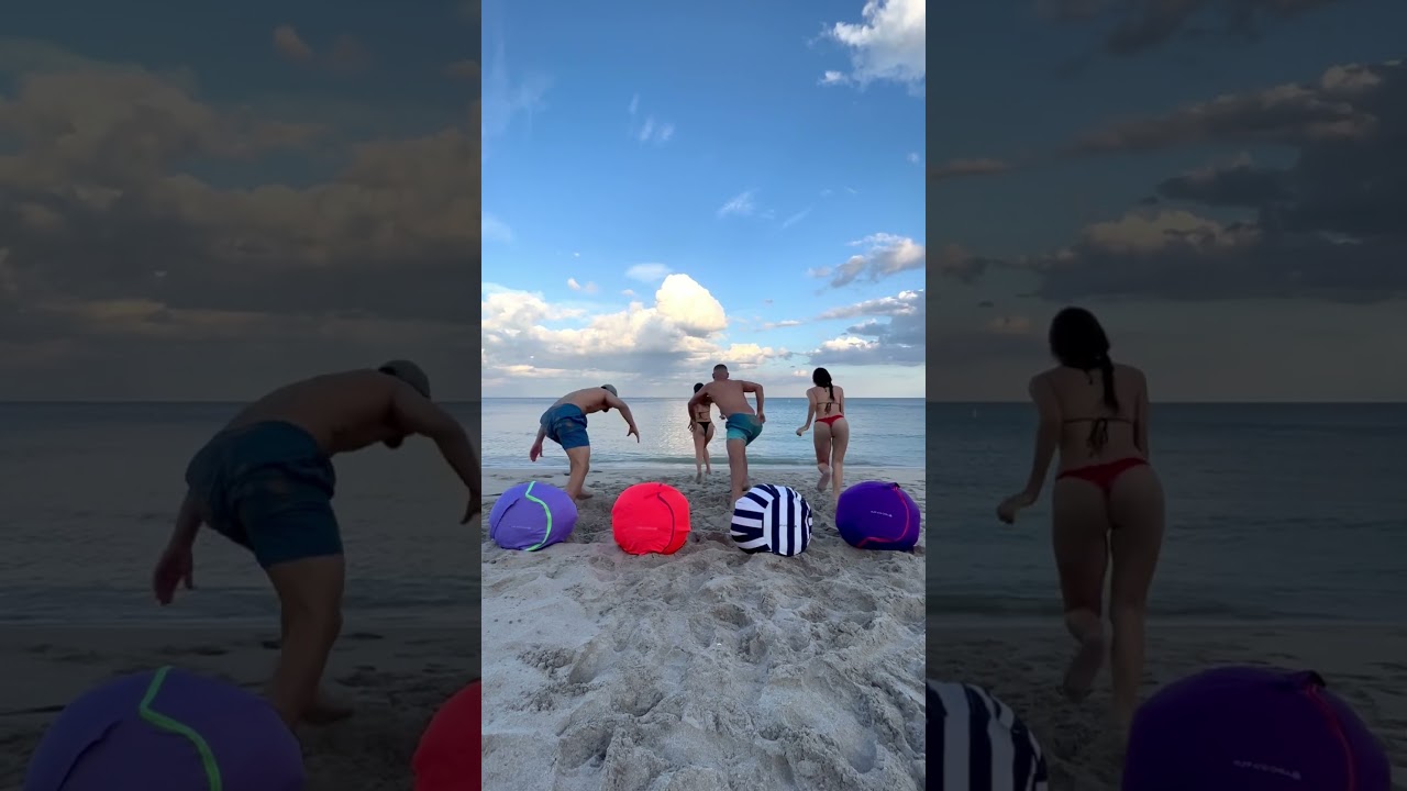 Chill and fun afternoons at the beach with our bean bags🌅 #beanbag #beach #relaxing  #florida
