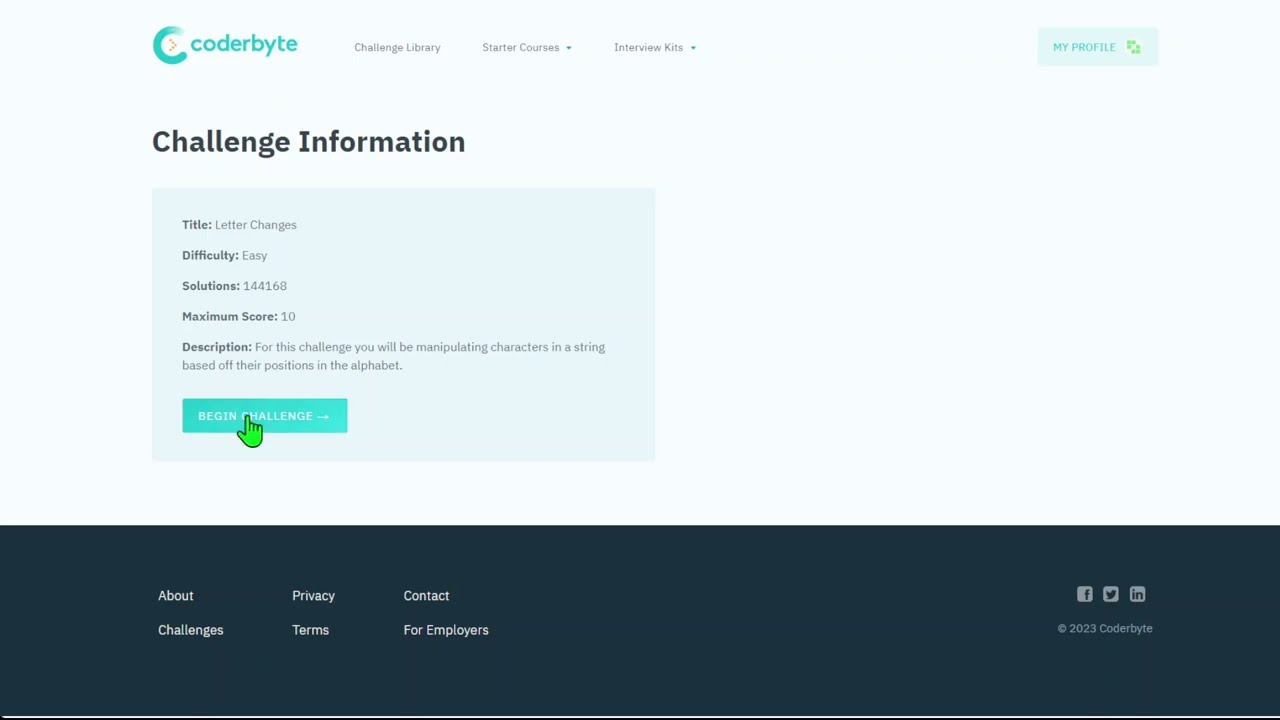 Coderbyte - Letter Changes - Code challenge - JavaScript Solution Source Code
