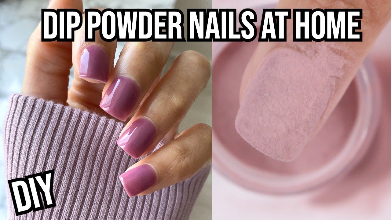 how to do dip powder nails at home step by step tutorial | AzureBeauty | dip nails for beginners