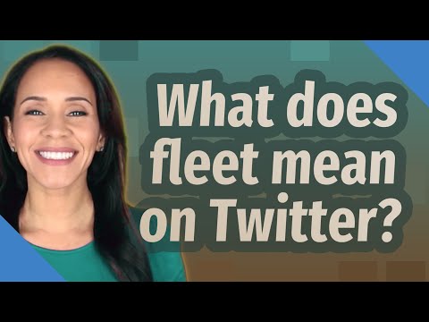 What does fleet mean on Twitter?