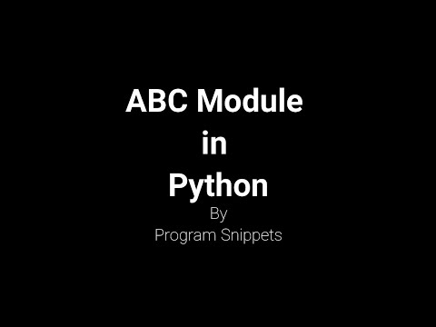 ABC Module in Python