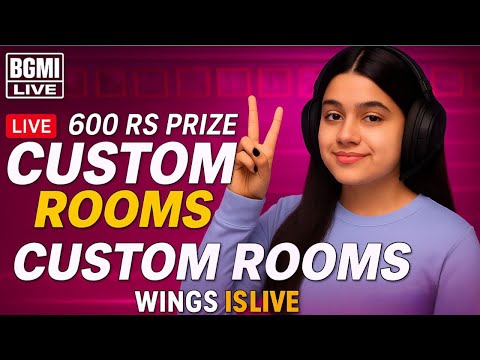 BGMI Live Custom Room 600₹ prize pool 1v1 100 ₹