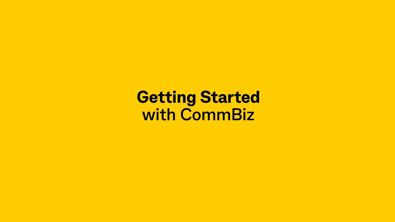 How to get started with CommBiz