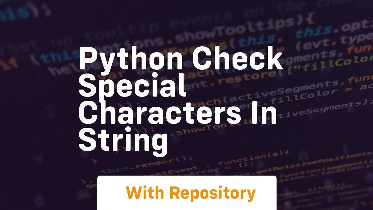 python check special characters in string
