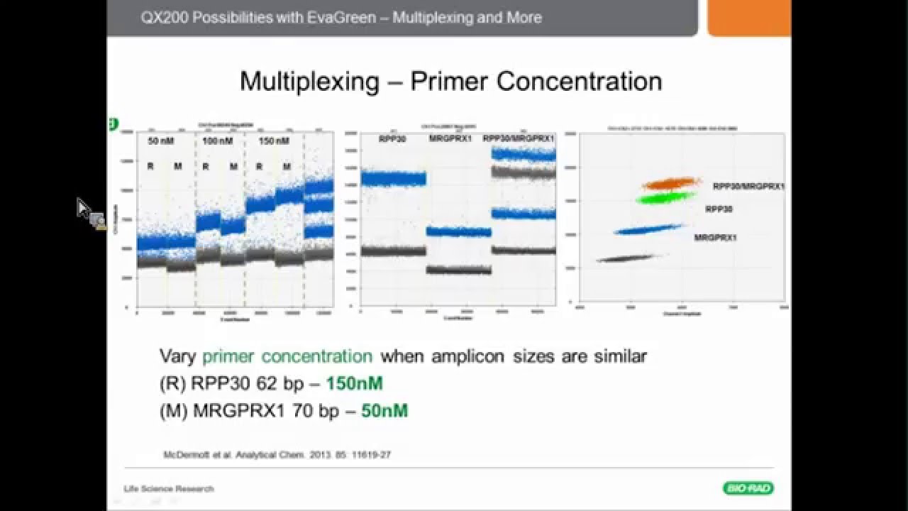 Droplet Digital™ PCR Assays: How to Design a Multiplex Experiment with EvaGreen