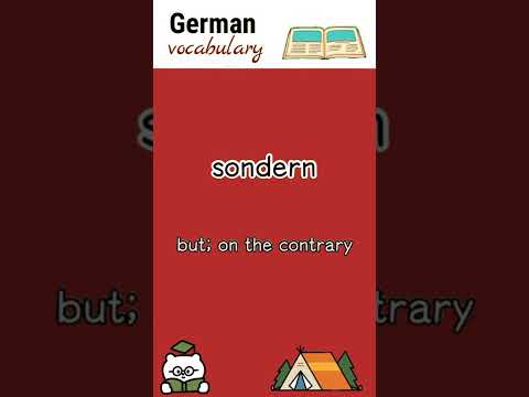 sondern (but) | German vocabulary