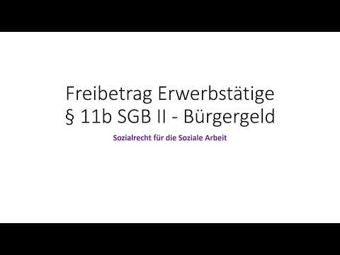 Freibetrag Erwerbstätige § 11b SGB II Bürgergeld