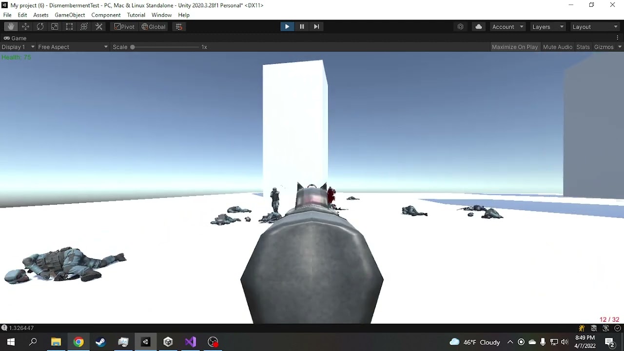 FPS Prototype (w/ DISMEMBERMENT SYSTEM) Unity