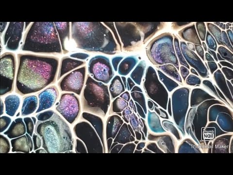 468 - Hexagon Beatles Back Bloom | #sheleeart #acrylicpouring #paintpouring #acrylicpainting