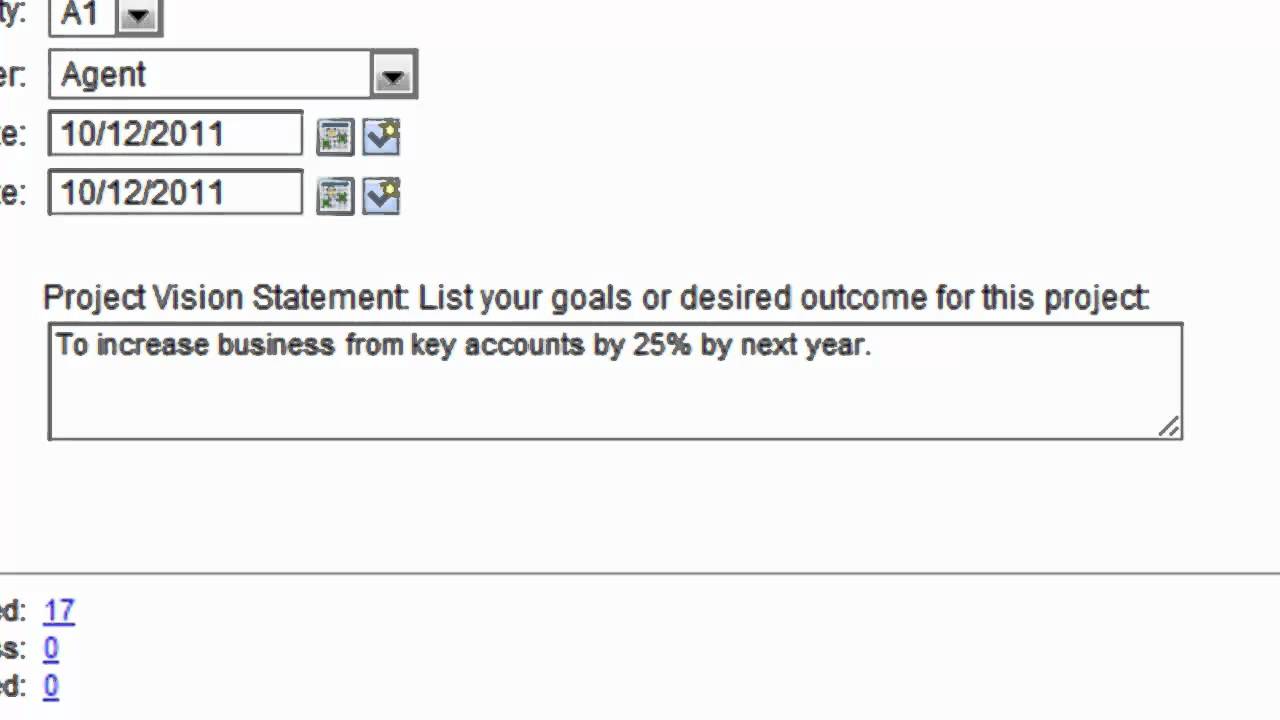 CRM Implementation #1- Vision Statement