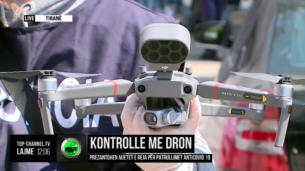 Kontrolle me dron/ Prezantohen mjetet e reja për patrullimet anticovid ...