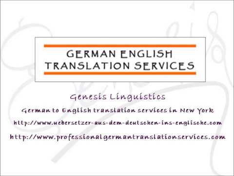 German to English translation services in New York & New Jersey