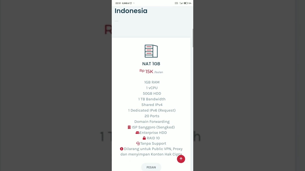 Nat VPS Indonesia // hostdata.id