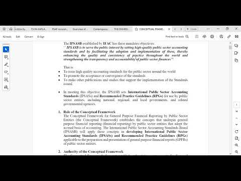 PSAF| CONCEPTUAL FRAMEWORK FOR IPSAS