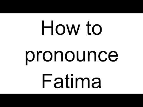 How to Pronounce Fatima (Arabic)