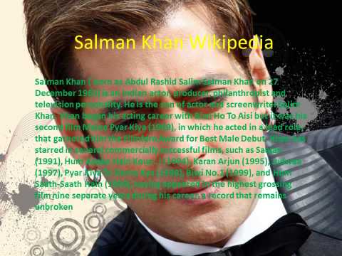 Salman Khan - Wikipedia, the free video