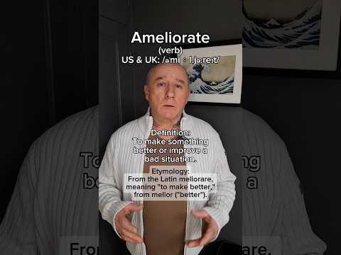 Ameliorate! English Pronunciation, Meaning, Synonyms, Etymology, and Examples!
