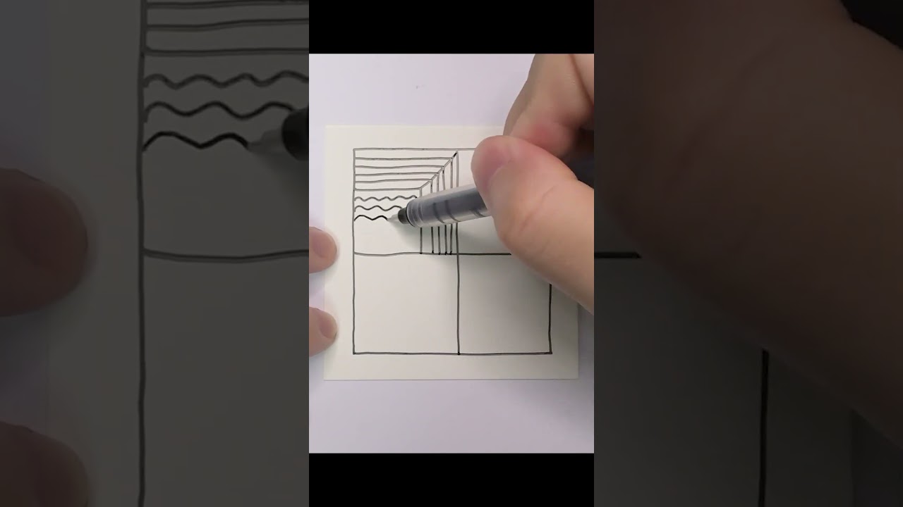 Pen control#draw with me #line art #line drawing #zantangle  #drawing lines