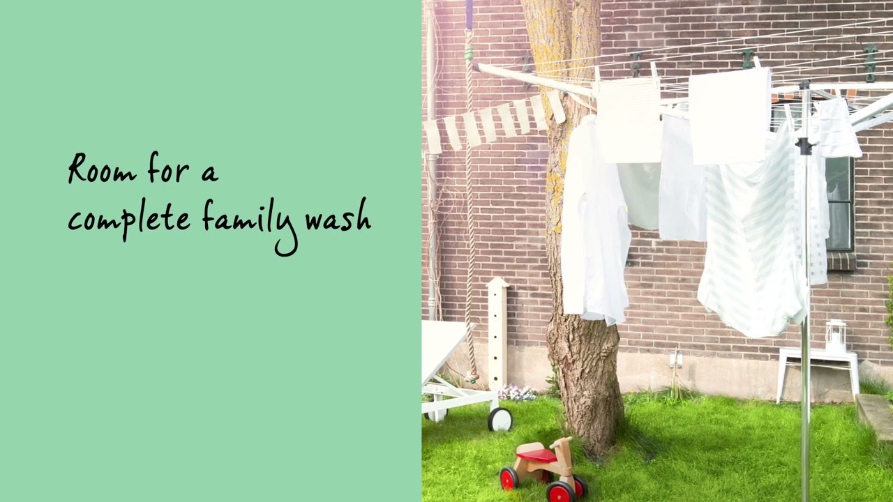 Brabantia 40 Metre 4 Arm Compact Rotary Washing Line with Free Cover ...