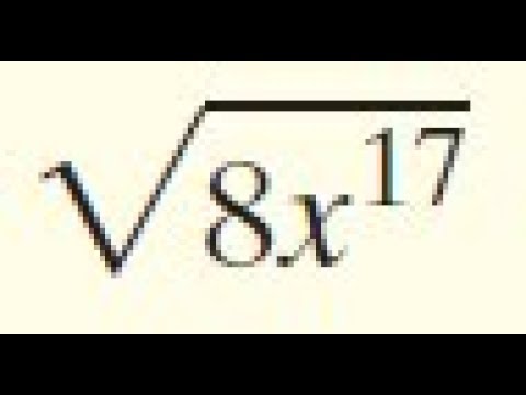 sqrt(8x^17), square root of 8x^17, simplify