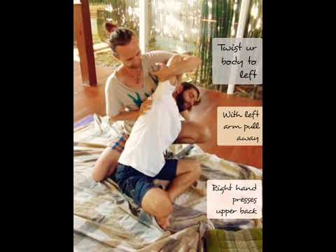 Thai Massage side opener. Beautiful side stretch technique from #thaimassage; #thaiyogamassage