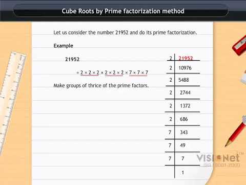 Cube root through prime factorisation method Cubes and Cube Roots CBSE Class 8 Maths