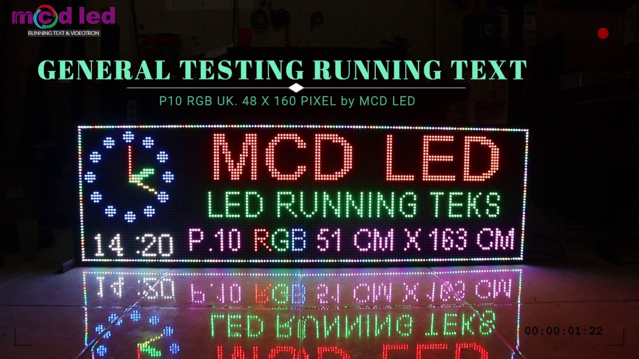 RUNNING TEXT P10 RGB UK  48 X 160 PIXELS