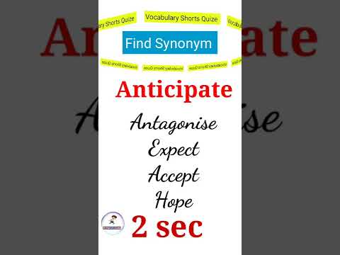Word - Anticipate | Meaning with synonym | Vocabulary Quiz | #shorts #vocabularyshorts