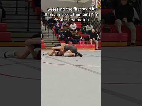 I pin the first seed in the first match of the day in the bobcat classic #sports #wrestling 🏆🤼♂️😤💪