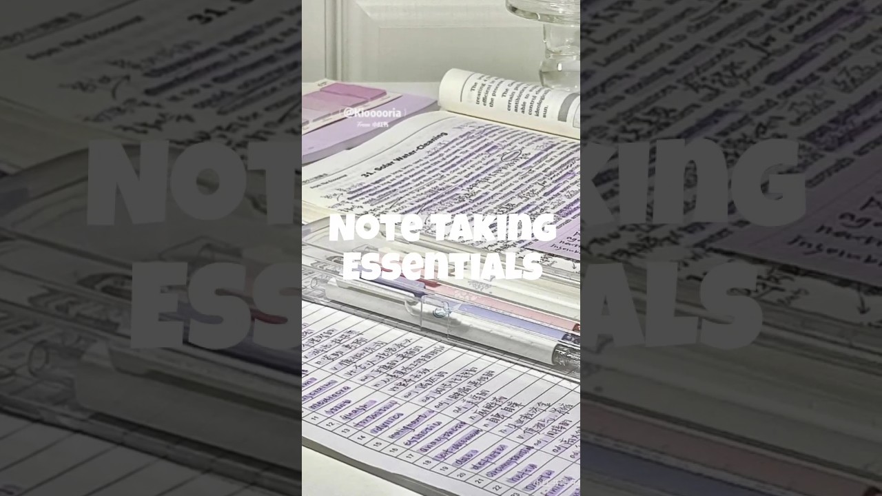 Note Taking Essentials🖋️ #aesthetic #exam #notes