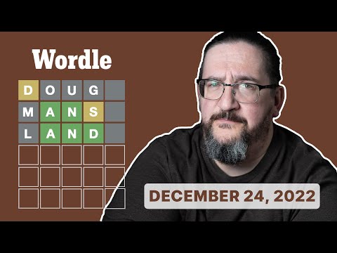 Doug plays today's Wordle 553 for 12/24/2022
